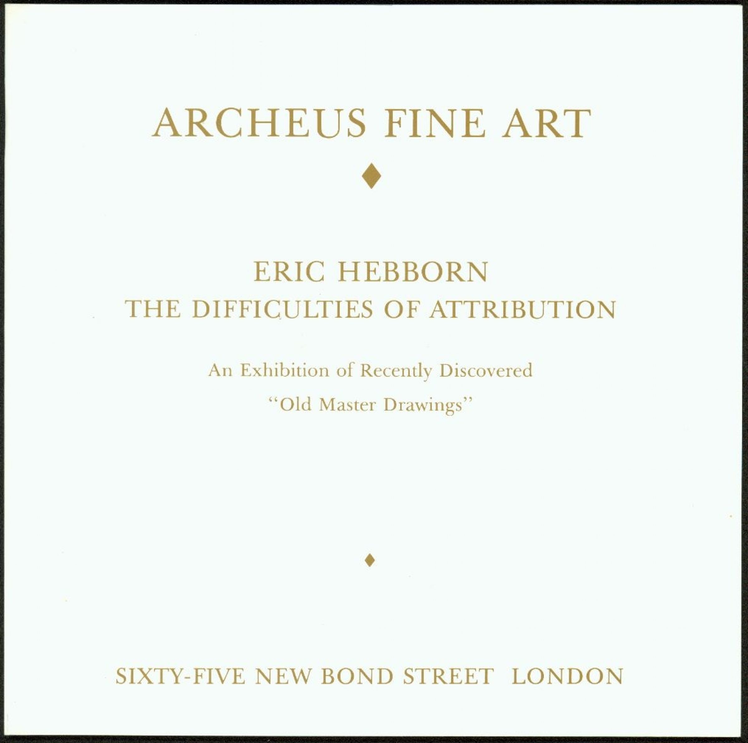 Eric Hebborn: The Difficulties of Attribution | ARCHEUS / POST-MODERN ...